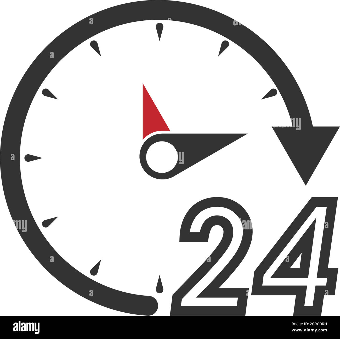 24 Hour icon logo vector illustration design Stock Vector Image & Art ...