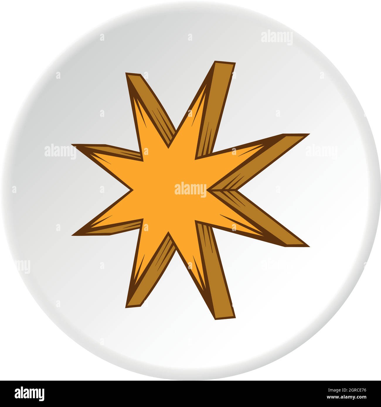 Eight pointed star icon, cartoon style Stock Vector Image & Art - Alamy