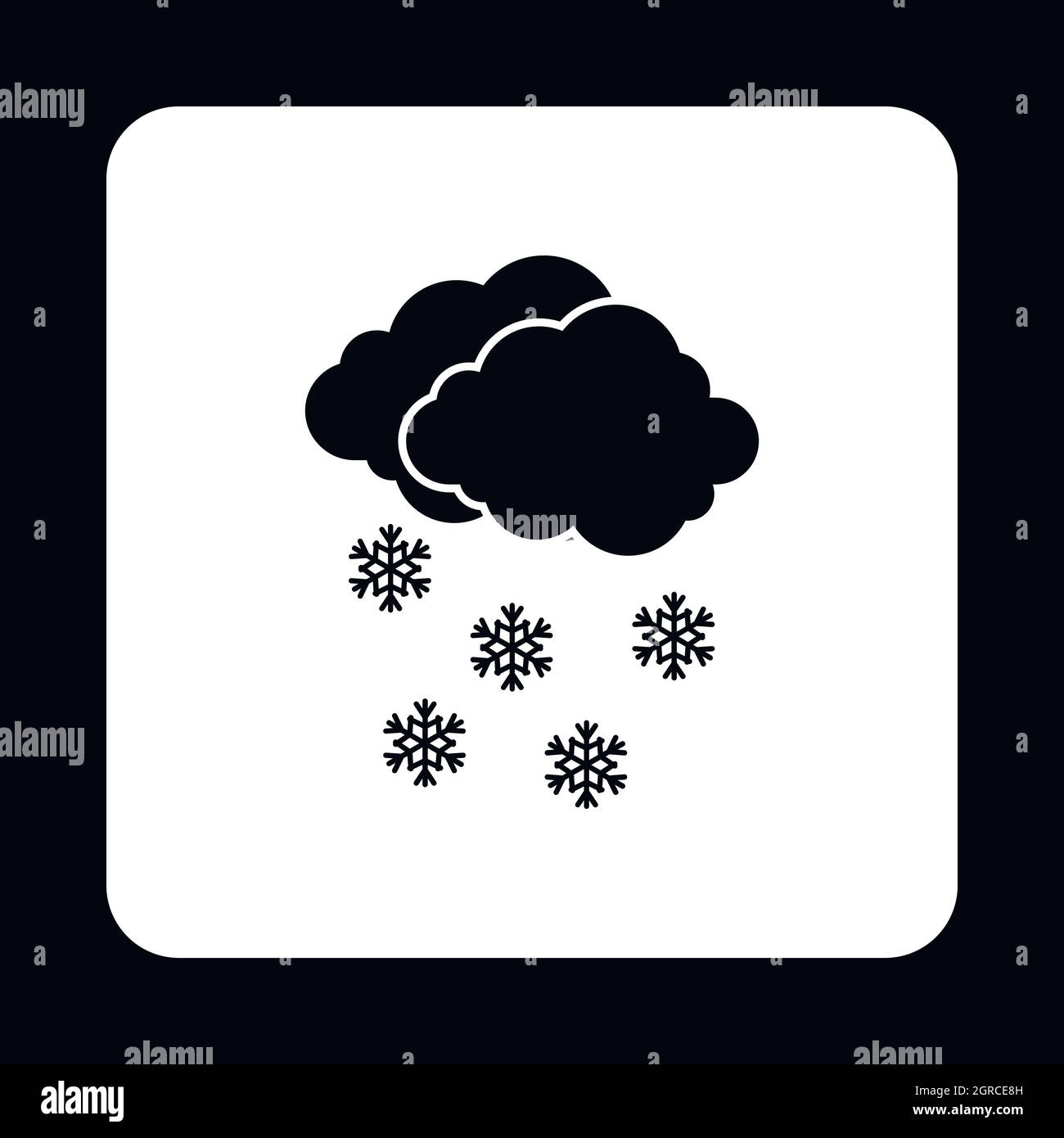 Cloud and snowflakes icon, simple style Stock Vector Image & Art - Alamy