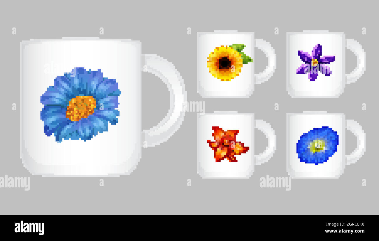 Five of cups Stock Vector Images - Alamy