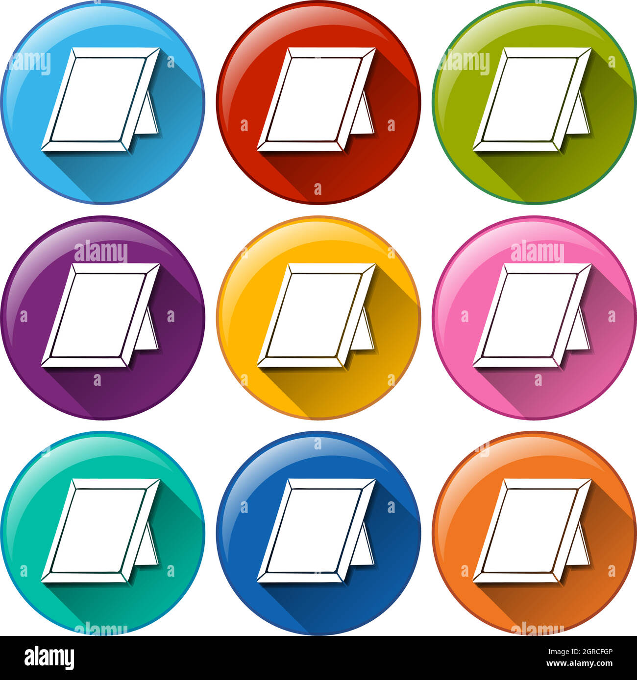 Round icons with picture frames Stock Vector Image & Art - Alamy