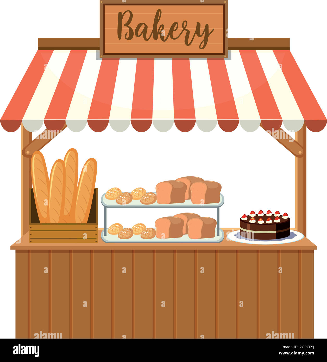 A bakery food stall Stock Vector Image & Art - Alamy