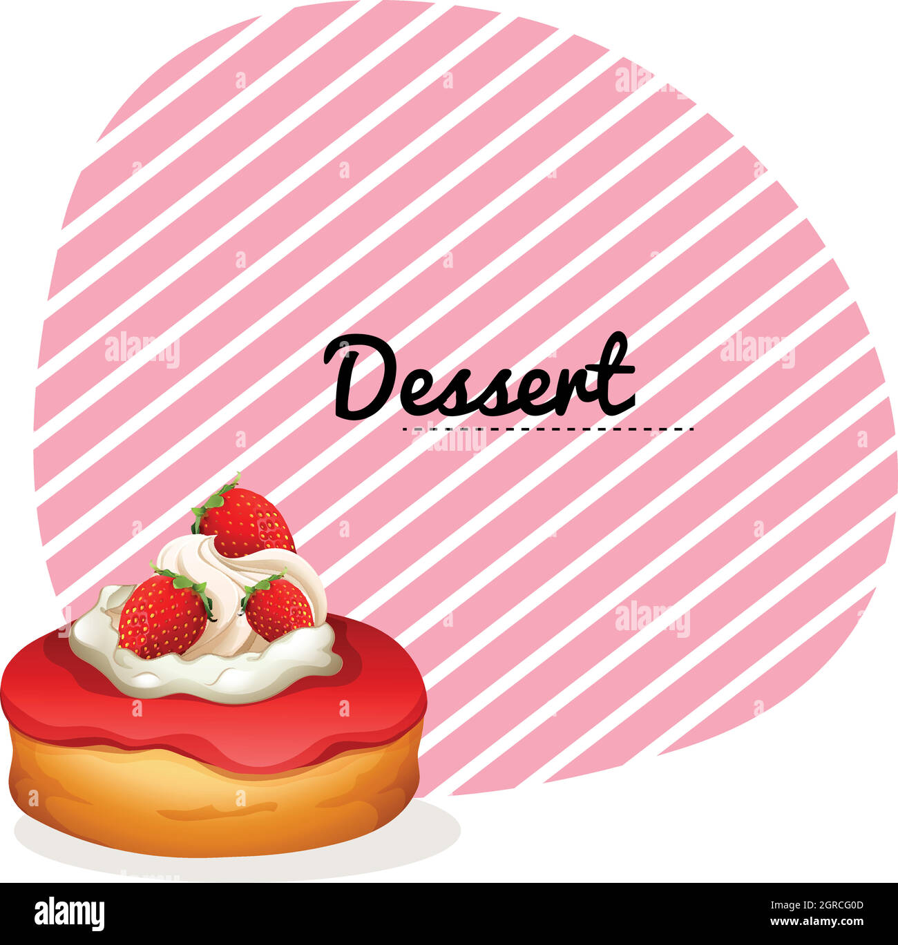 Banner design with strawberry donut Stock Vector Image & Art - Alamy