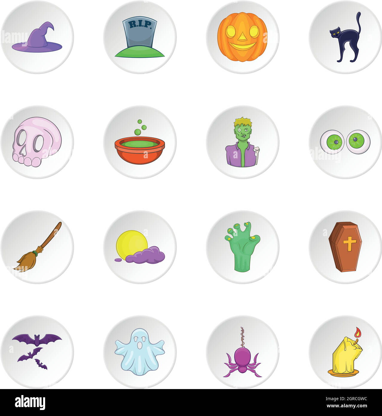 Fun halloween icons vector Stock Vector Images - Alamy
