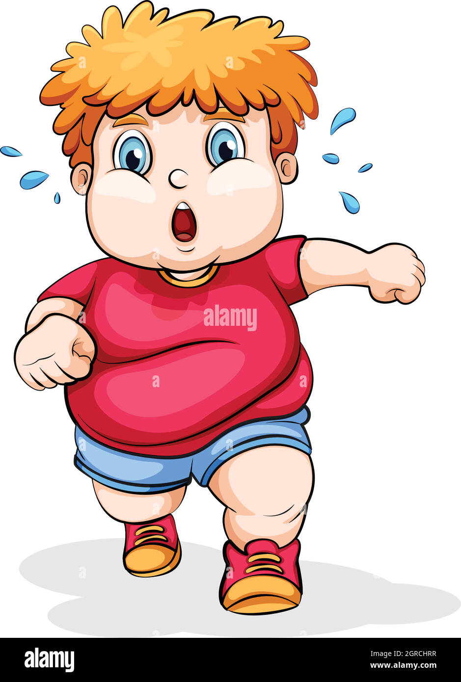 Fat man exercise shoes Stock Vector Images - Alamy