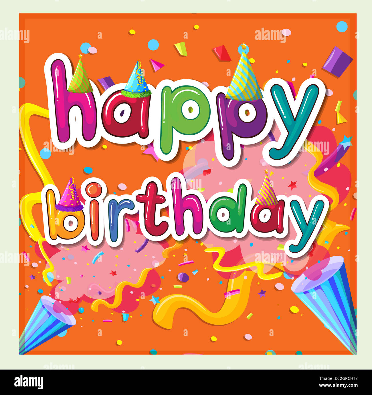 Card template for birthday with ribbons background Stock Vector Image ...