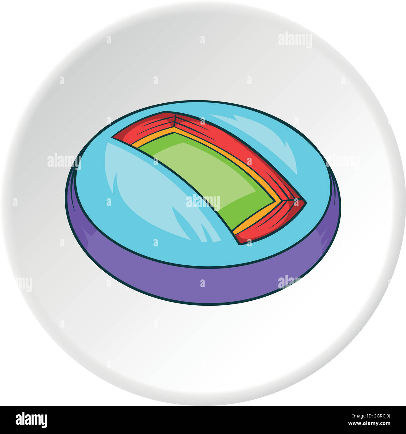 Round indoor stadium icon, cartoon style Stock Vector Image & Art - Alamy
