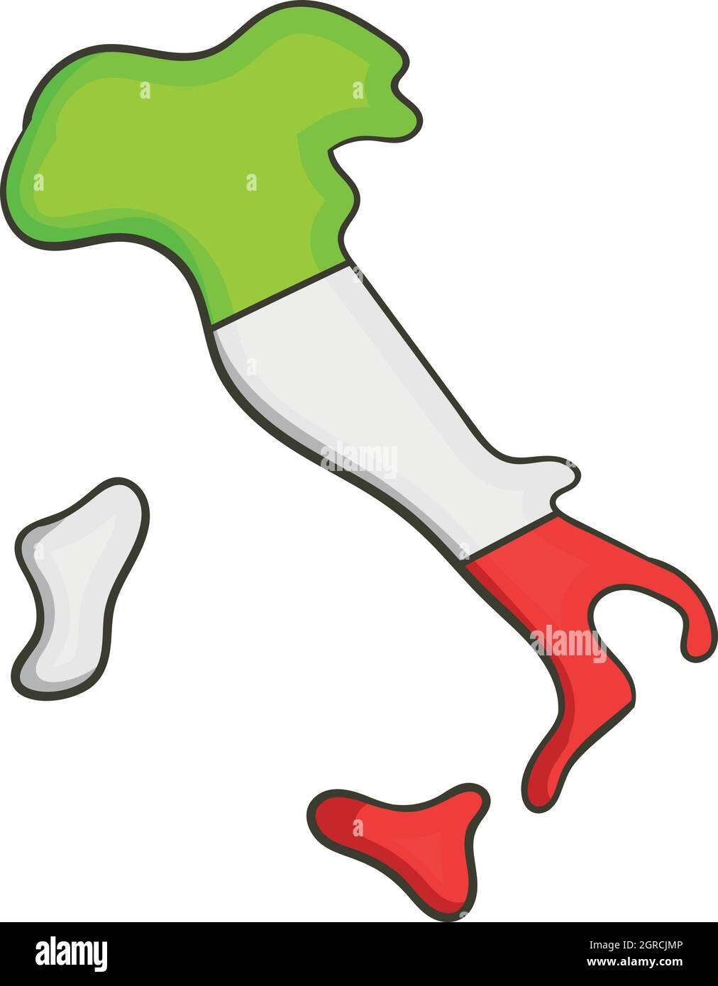 Italy map with flag icon, cartoon style Stock Vector Image & Art - Alamy