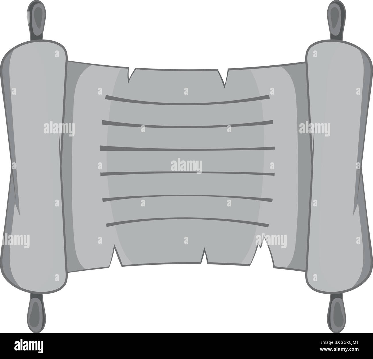 Paper scroll icon, black monochrome style Stock Vector Image & Art - Alamy