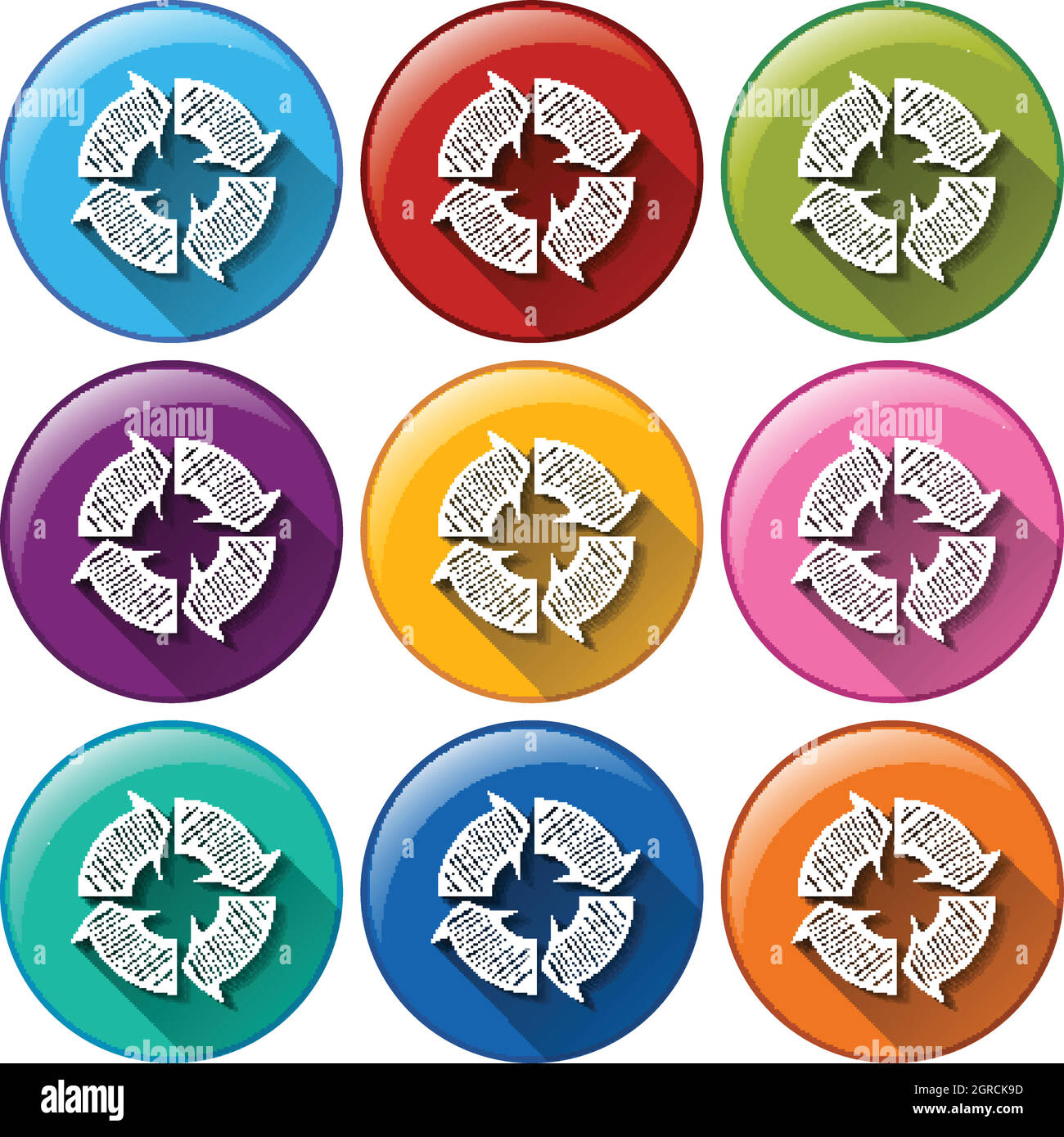 Arrows recycle icon Stock Vector Images - Alamy