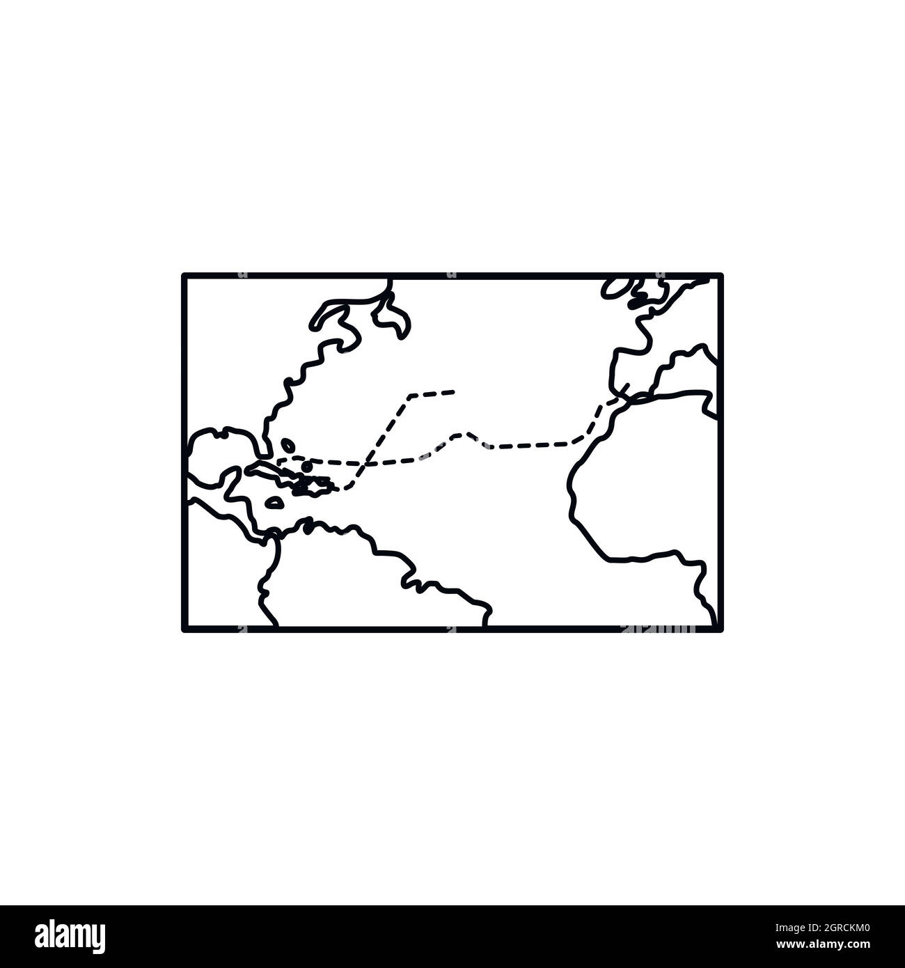 Christopher columbus map hi-res stock photography and images - Alamy