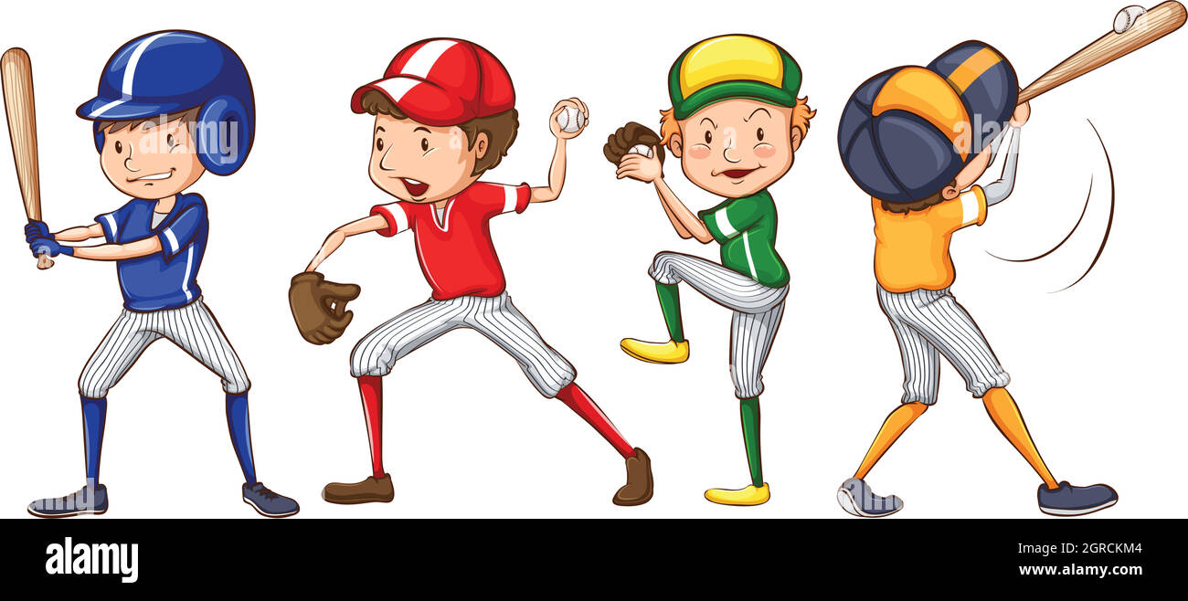 Baseball gloves bat Stock Vector Images - Alamy