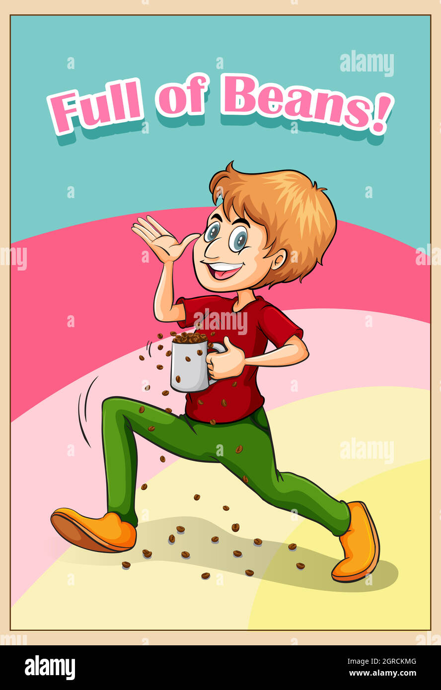 Man spilling beans around Stock Vector Image & Art - Alamy