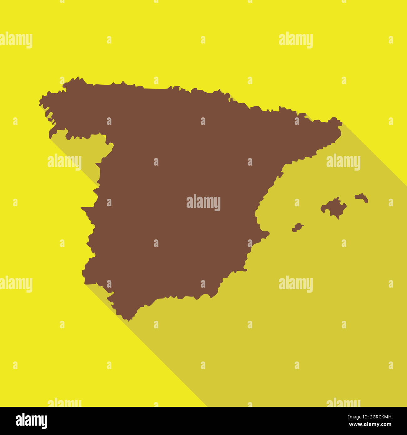 Map of Spain icon, flat style Stock Vector Image & Art - Alamy