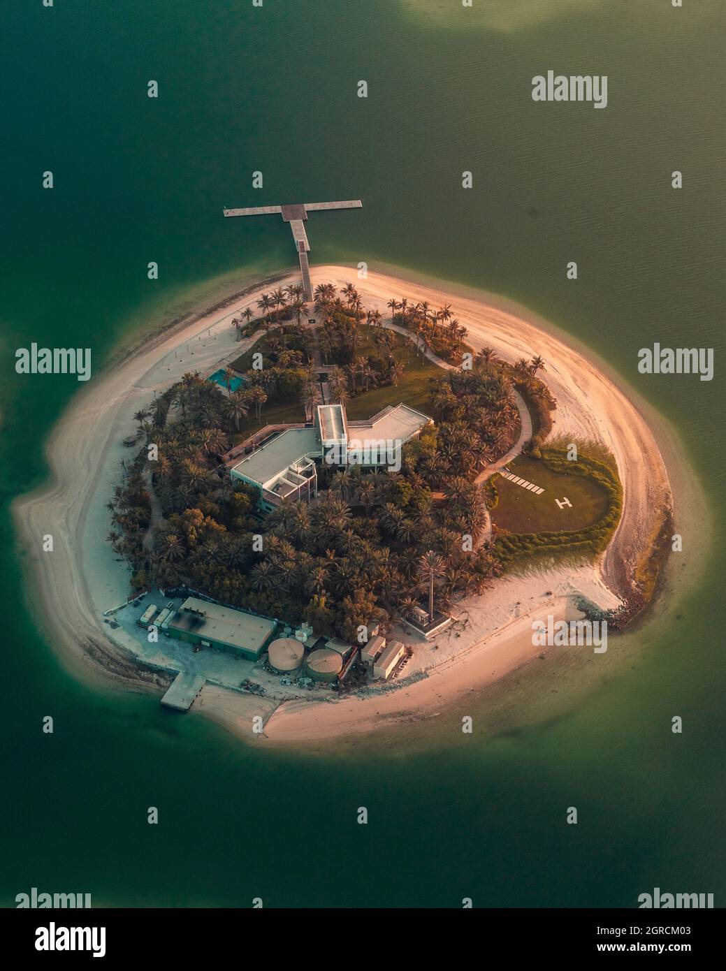 Aerial view world islands dubai hi-res stock photography and images - Alamy