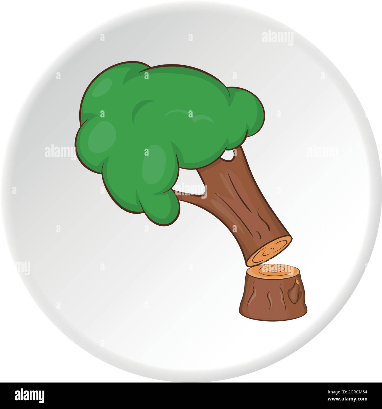 Felled tree icon, cartoon style Stock Vector Image & Art - Alamy