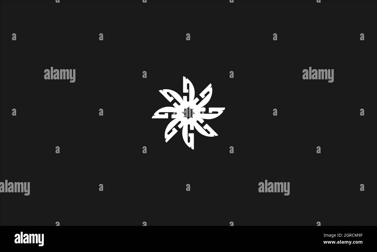 LETTER G MONOGRAM LOGO DESIGN WITH NEGATIVE SPACE EFFECT FOR ...