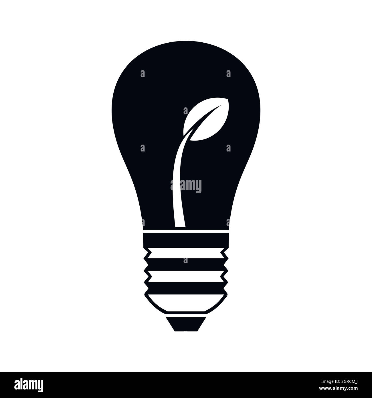 Ecology idea bulb with plant icon, simple style Stock Vector Image ...