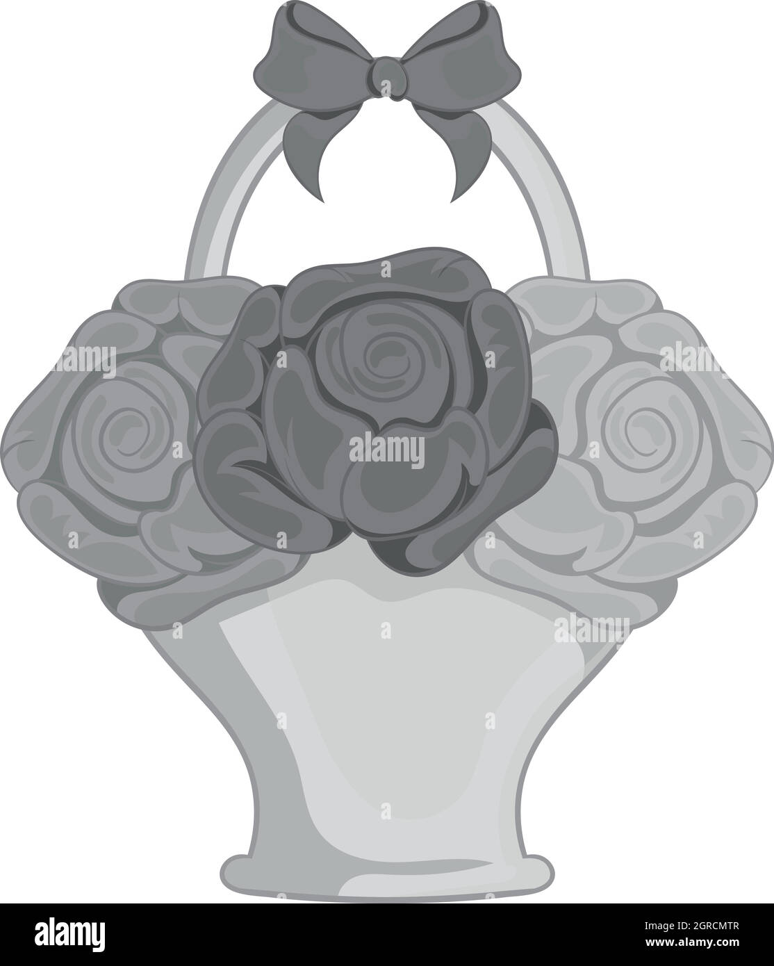 Basket flower arrangement Stock Vector Images - Alamy