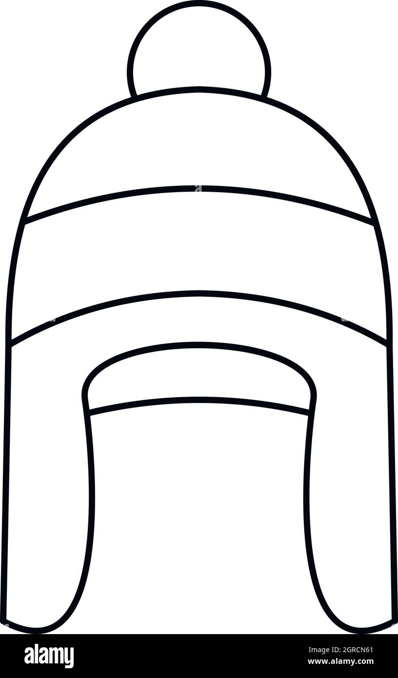 Beanie hat icon outline Stock Vector Images - Alamy