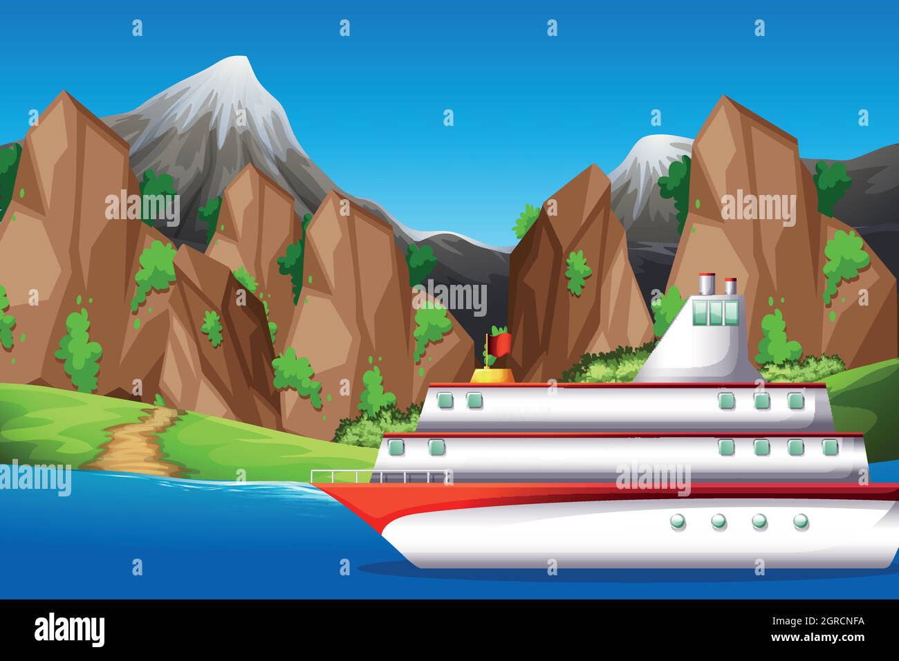 Big boat drawing hi-res stock photography and images - Alamy