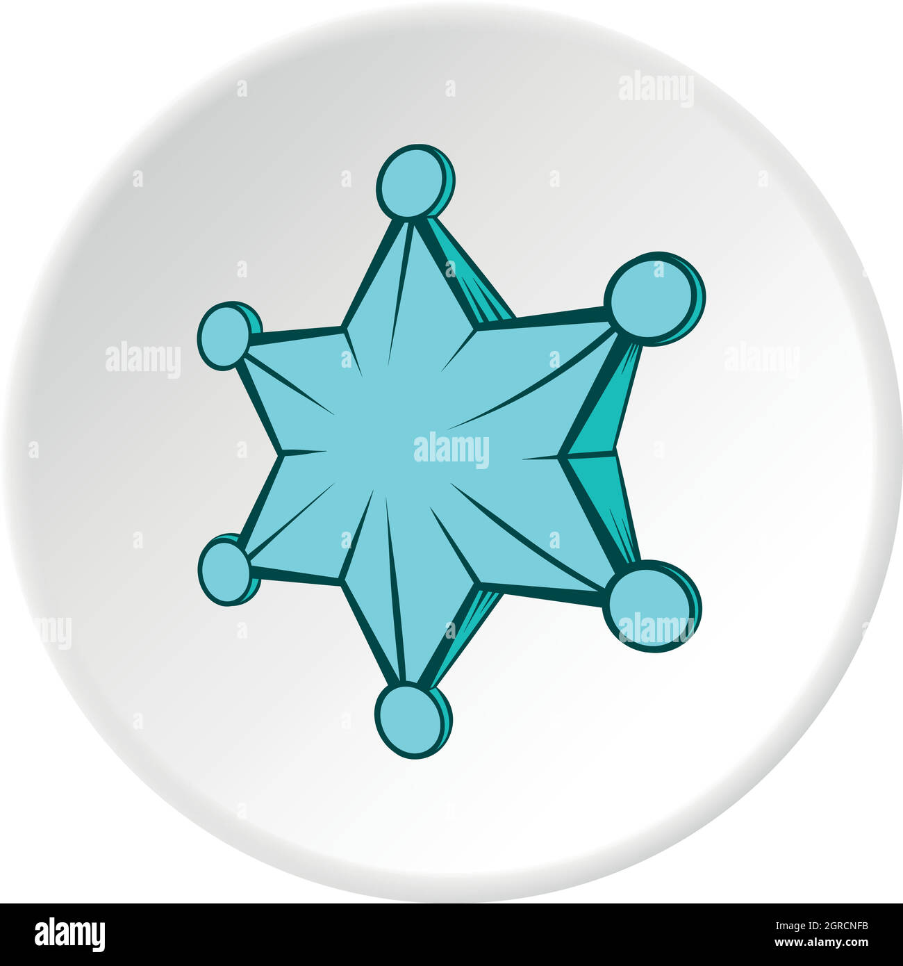 Six pointed star icon, cartoon style Stock Vector Image & Art - Alamy