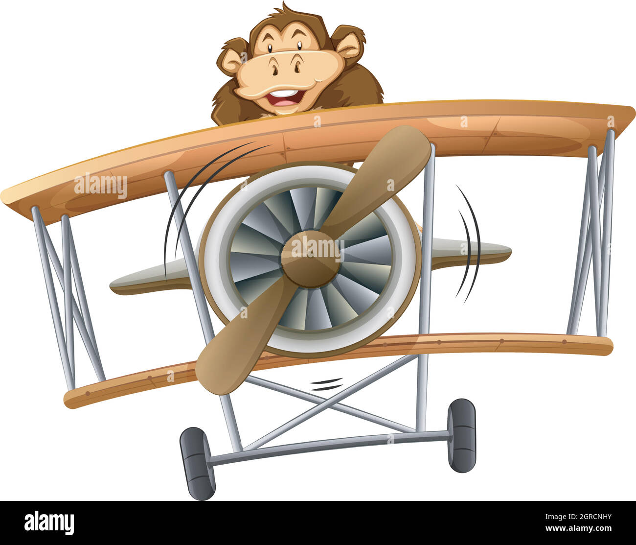 A monkey riding classic airplane Stock Vector Image & Art - Alamy