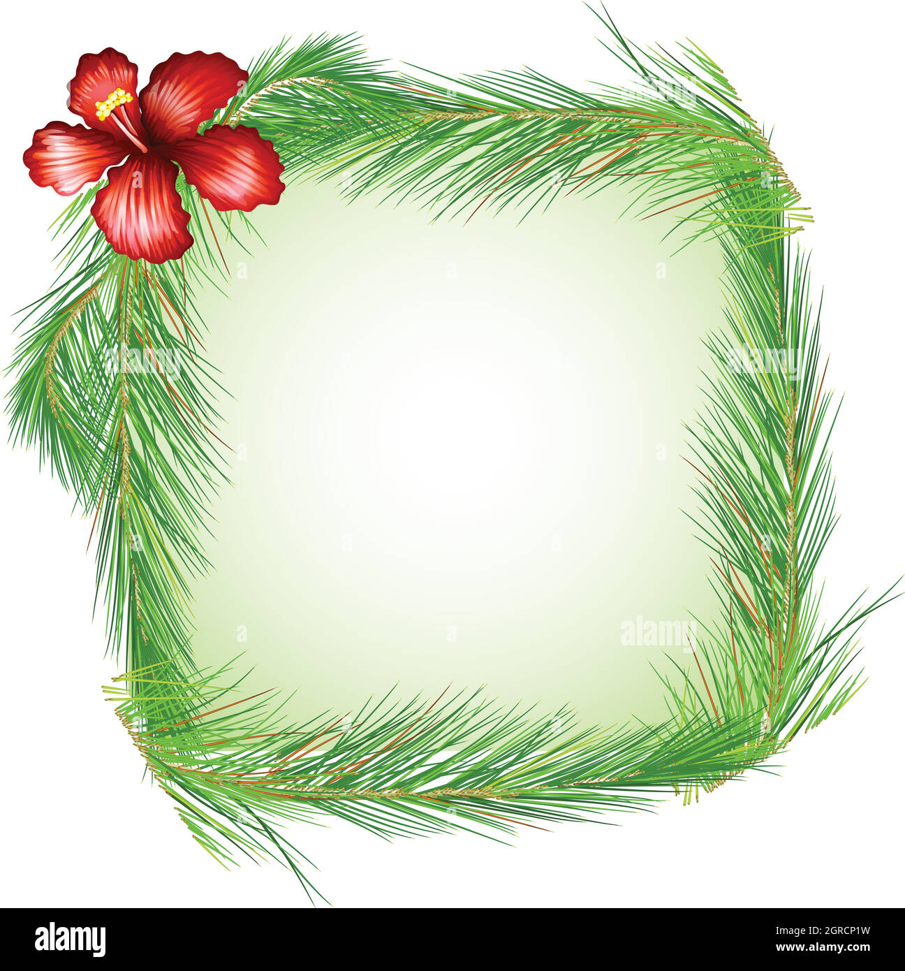 Frame flower leaves design Stock Vector Images - Alamy