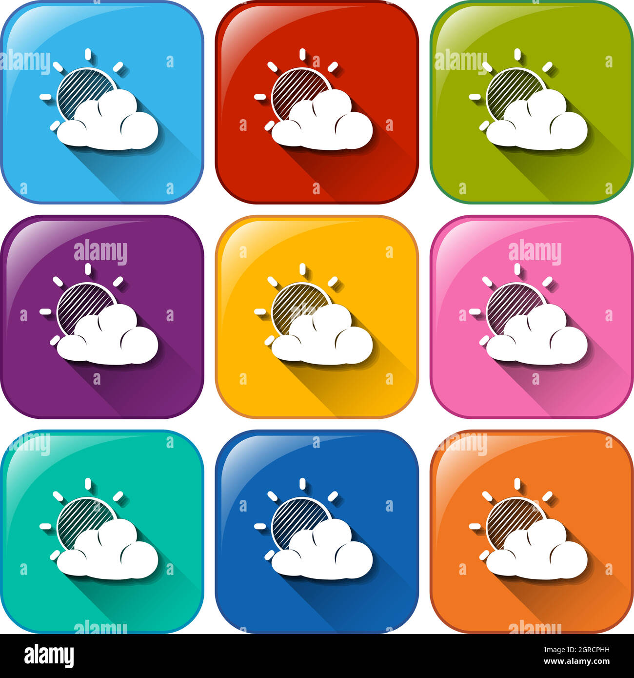 Icons showing a weather forecast Stock Vector Image & Art - Alamy