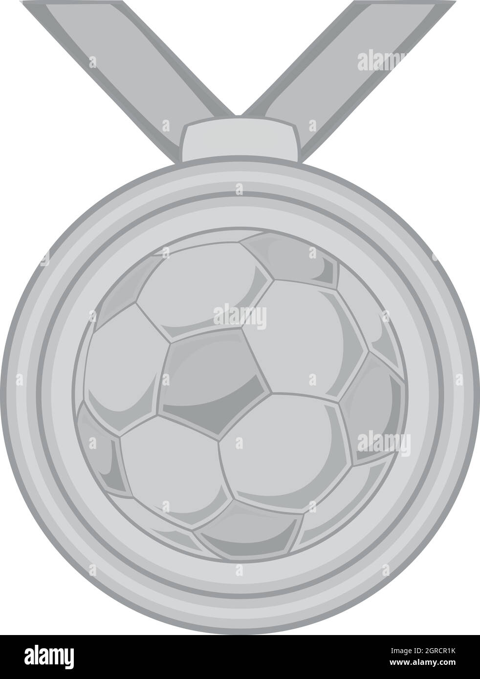 Medal in football icon, black monochrome style Stock Vector Image & Art ...