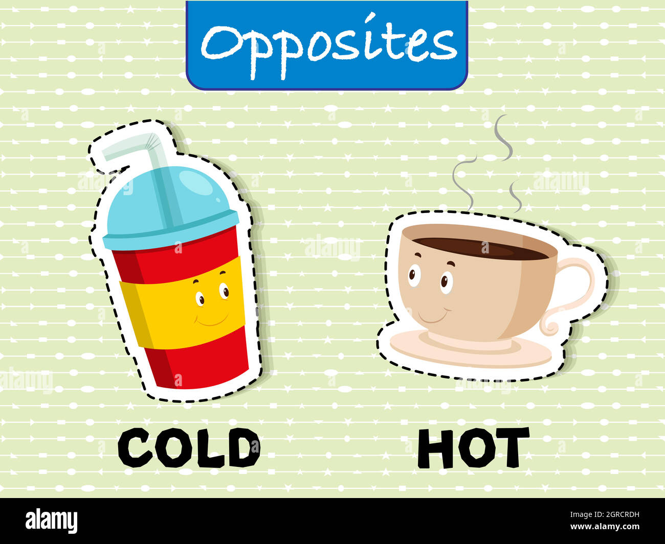 English Opposite Word on Green Background Stock Vector Image & Art - Alamy