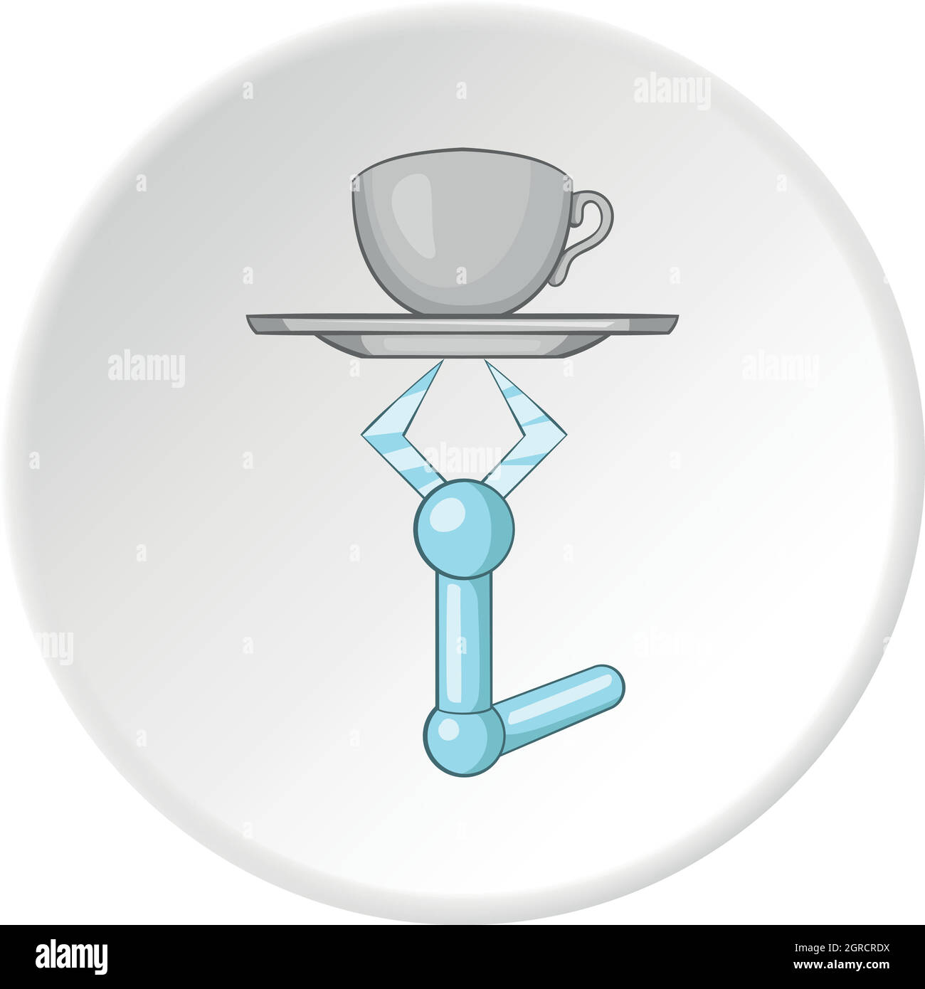 Robotic arm holding computer Stock Vector Images - Alamy