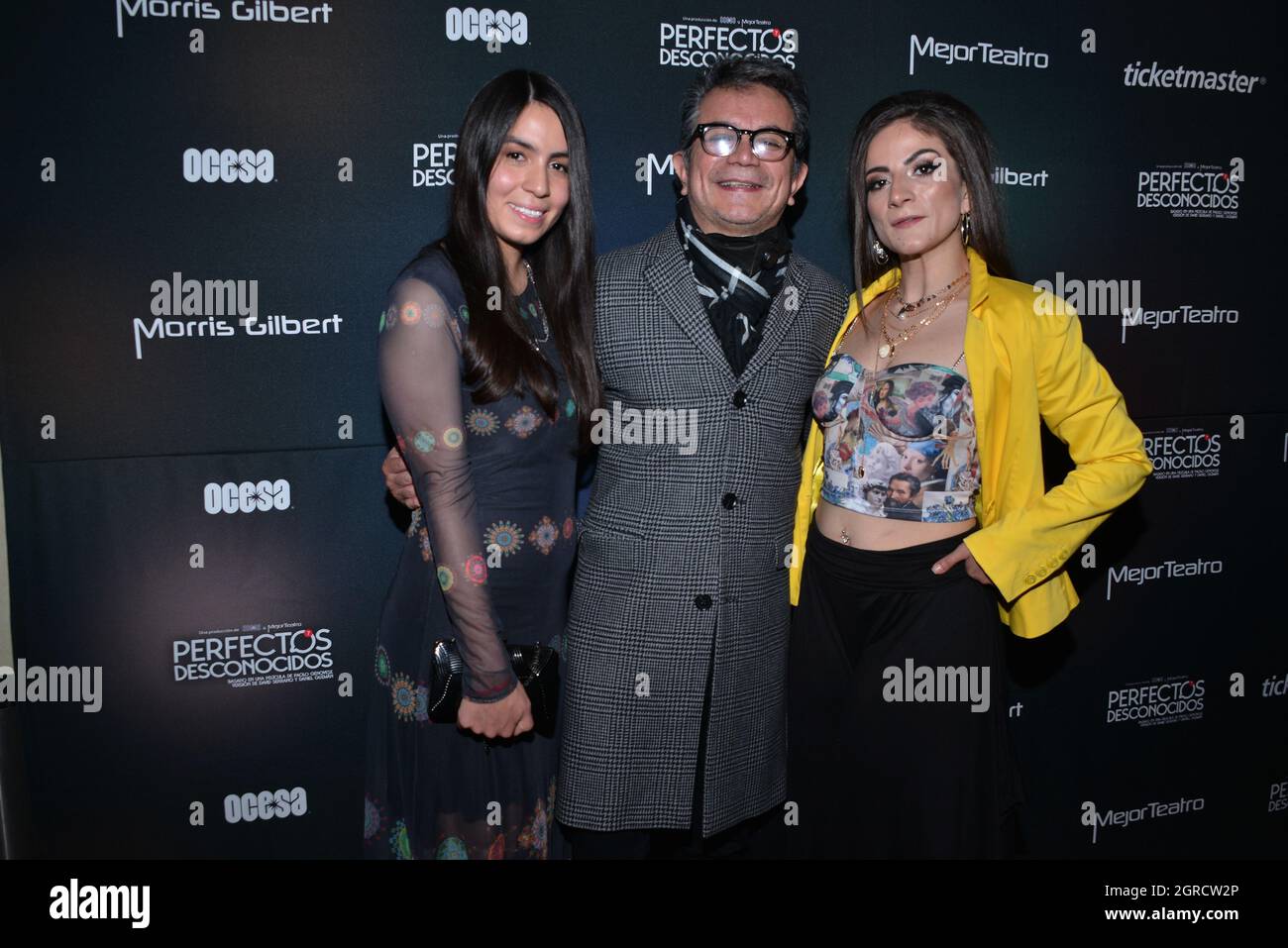 Non Exclusive: MEXICO CITY, MEXICO - SEPTEMBER 30, 2021: Actor Freddy Ortega and Melissa Ortega ...