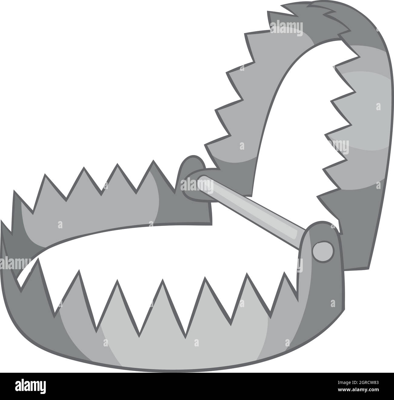 Black trap hunting icon isolated Stock Vector Images - Alamy