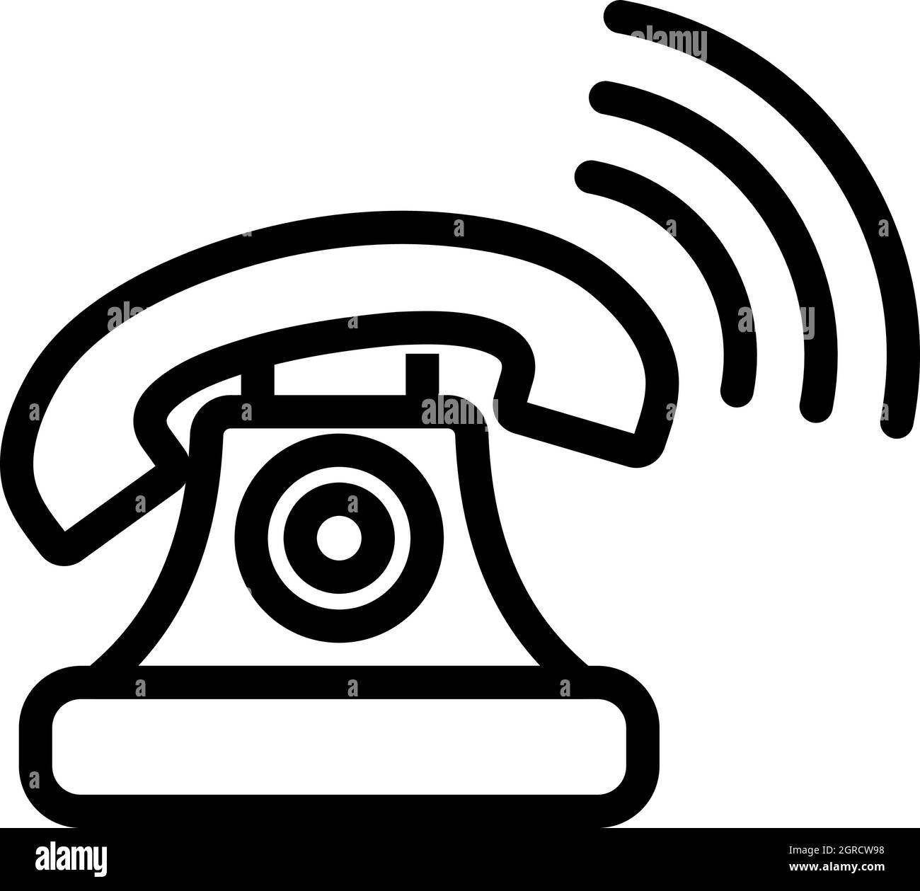 Old Telephone Icon Stock Vector Image & Art - Alamy