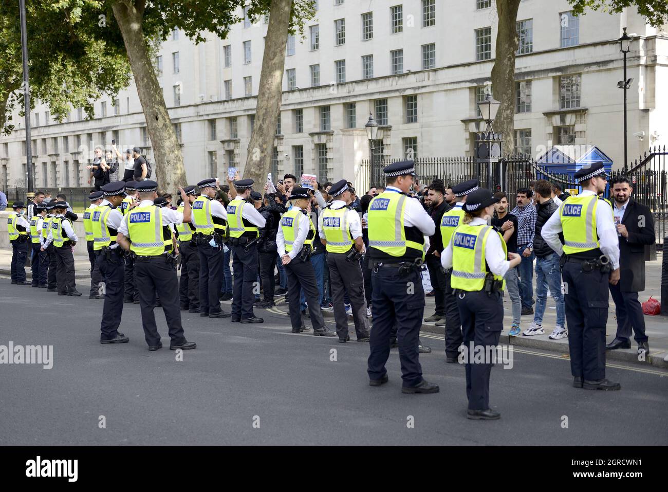 London, England, UK. Metropolitan Police offer on duty at a ...