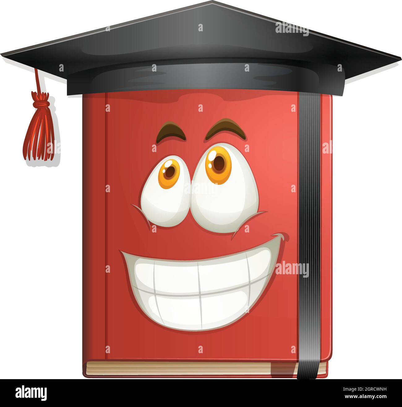 Red book wearing graduation cap Stock Vector Image & Art - Alamy