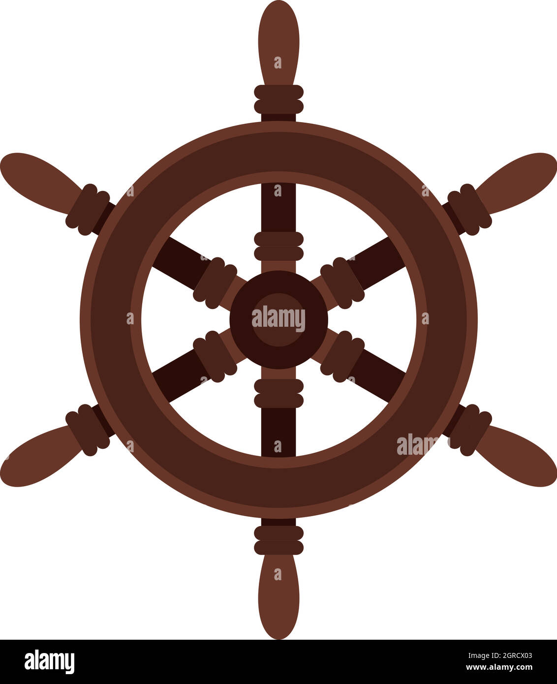 Wooden ship wheel icon, flat style Stock Vector Image & Art - Alamy