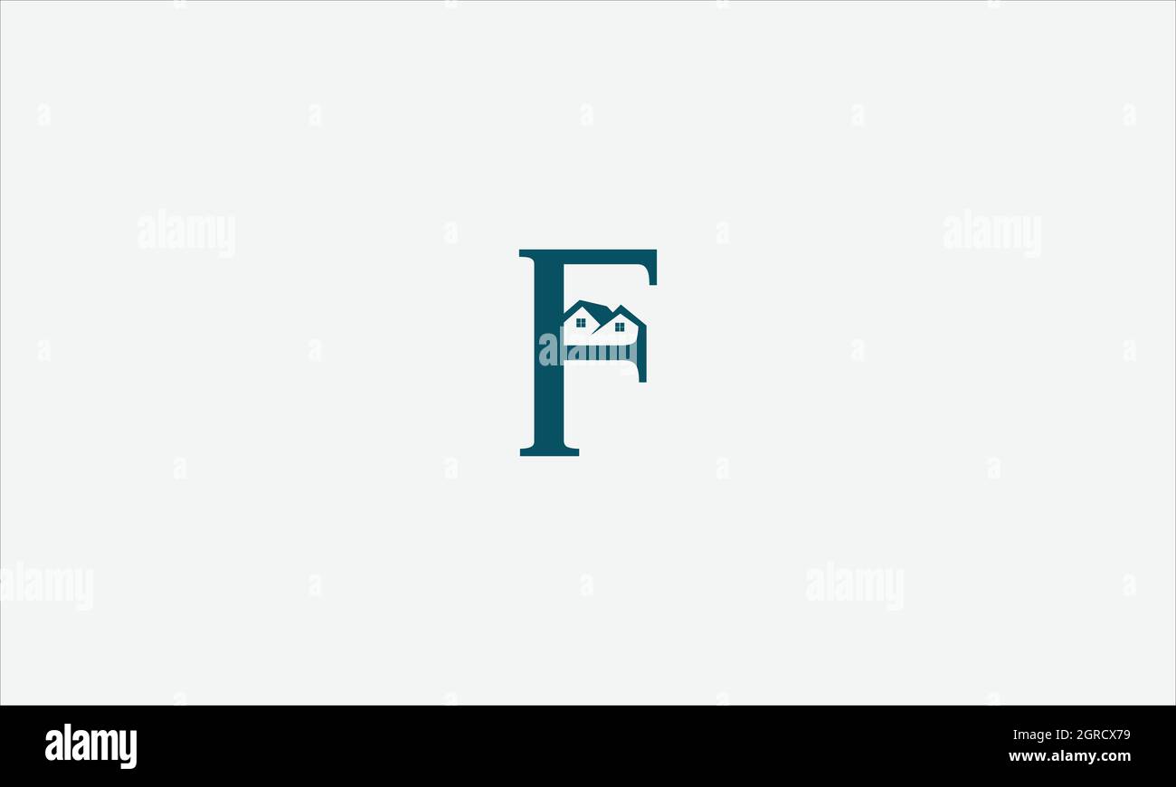 LETTER F REAL ESTATE LOGO DESIGN WITH NEGATIVE SPACE EFFECT FOR ...