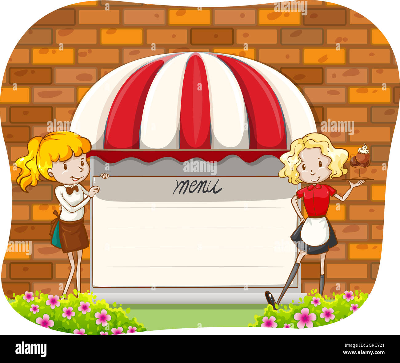 Menu outside a restaurant Stock Vector Images - Alamy