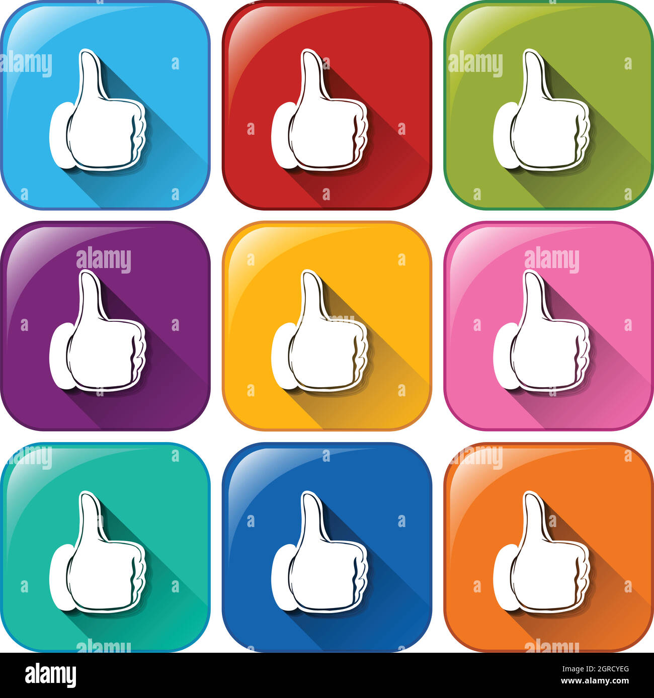 Buttons showing an approval sign Stock Vector Image & Art - Alamy