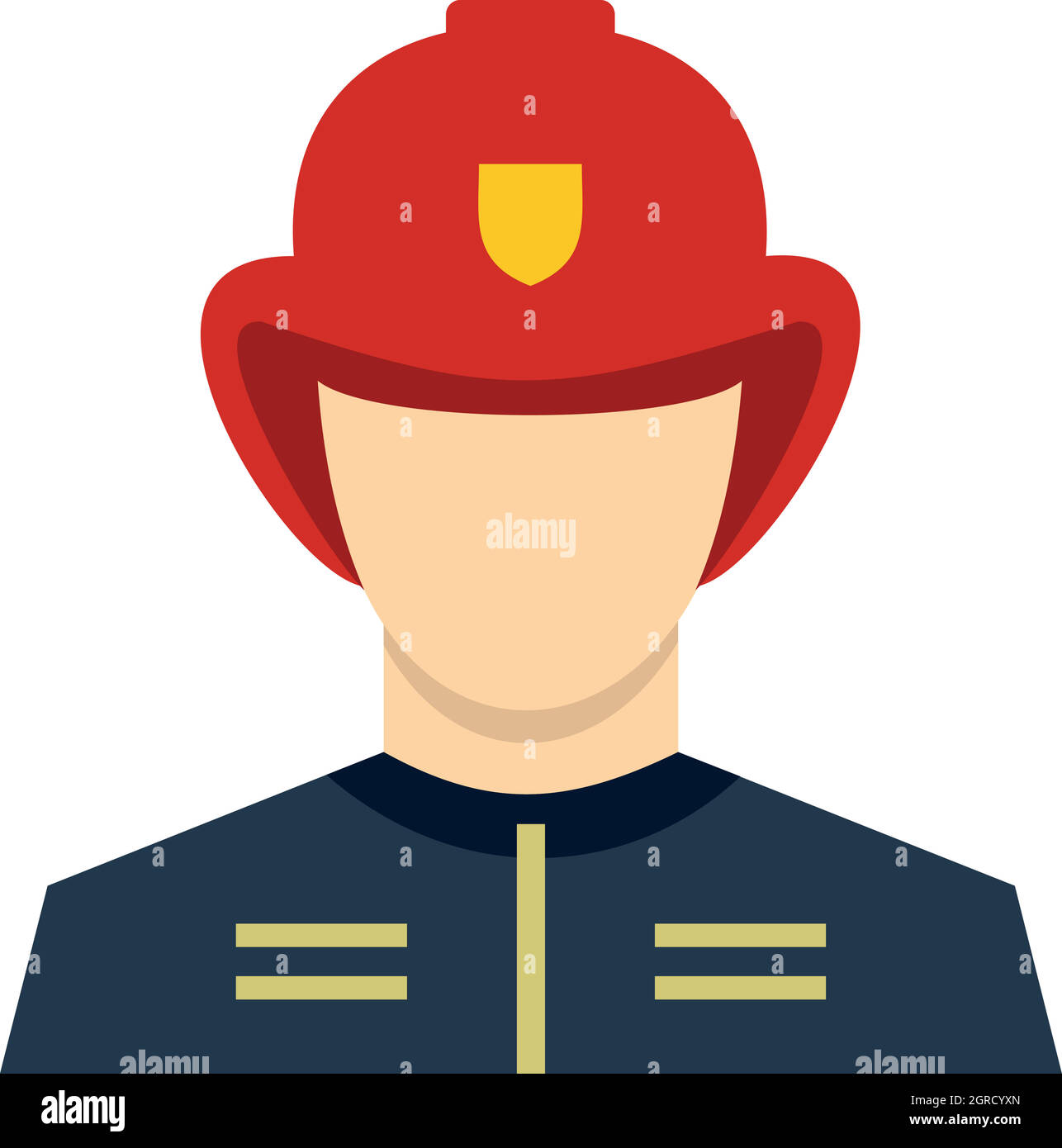 Fireman icon, flat style Stock Vector Image & Art - Alamy