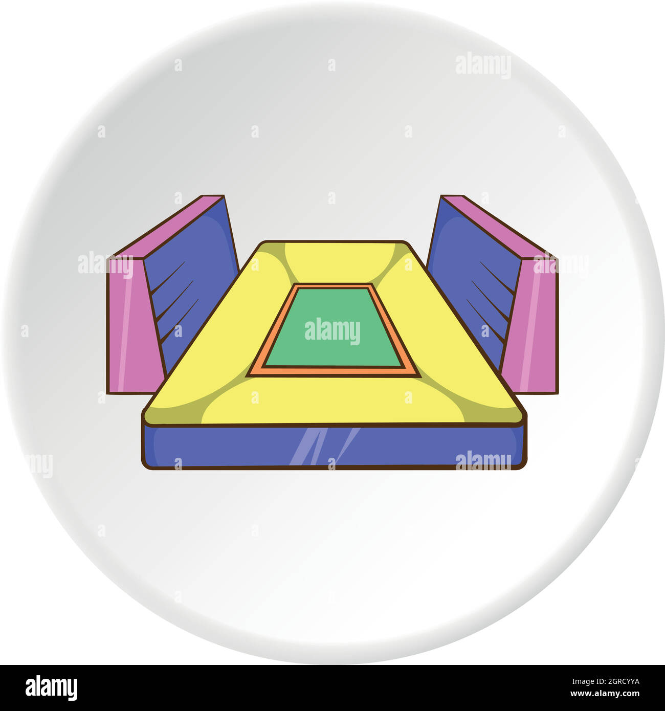 Rectangular football stadium icon, cartoon style Stock Vector Image ...