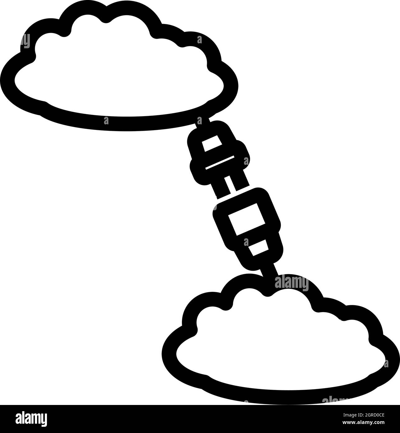 Cloud shape download upload Black and White Stock Photos & Images - Alamy