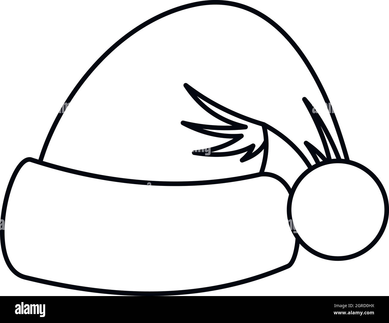 Santa Claus hat icon, outline style Stock Vector Image & Art - Alamy