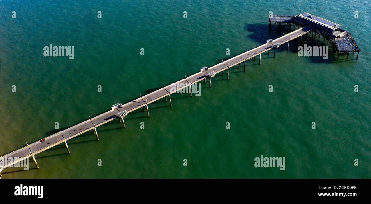 Aerial View of Deal Pier Stock Photo - Alamy