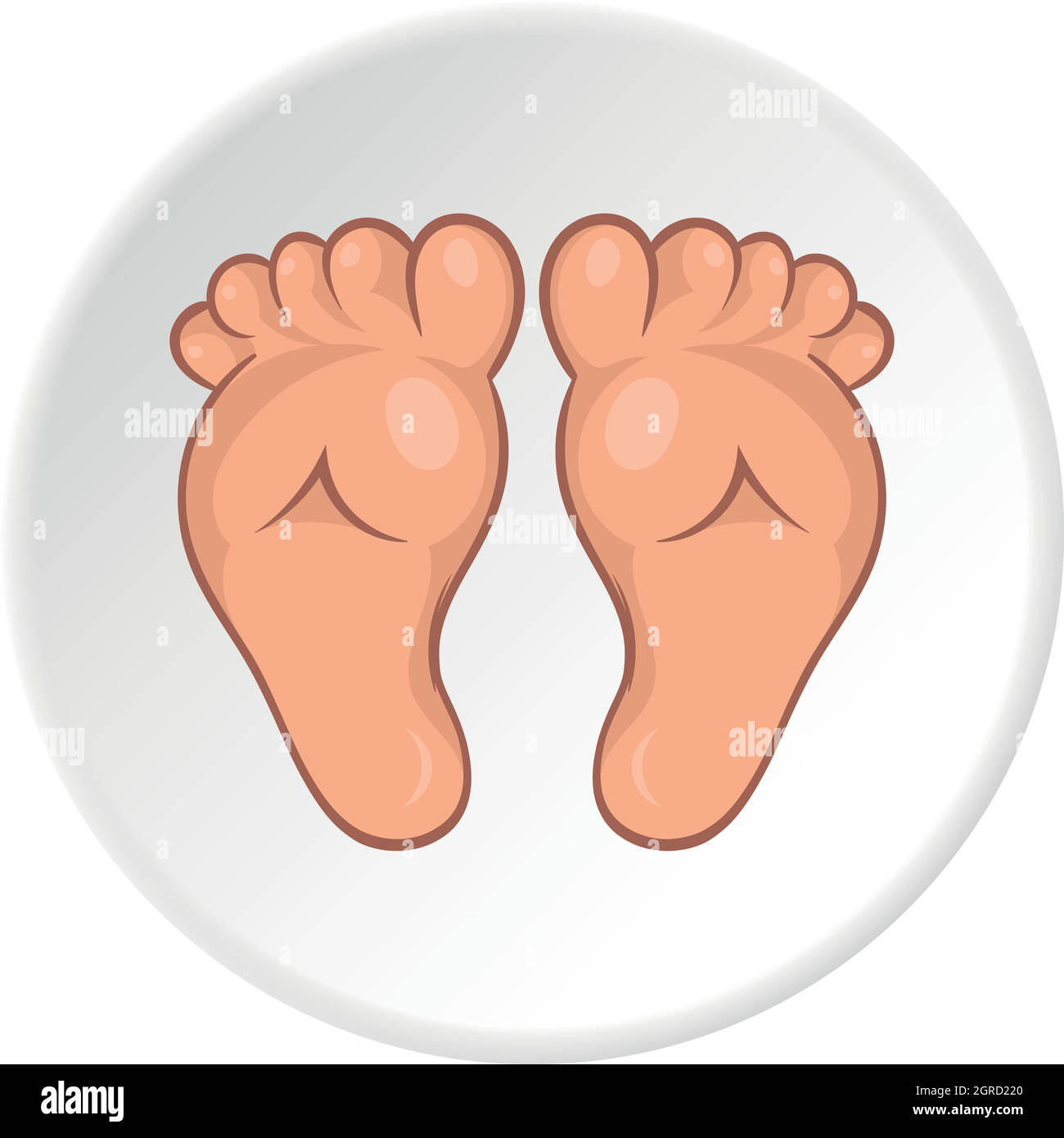 Child Foot Circle Stock Vector Images - Alamy
