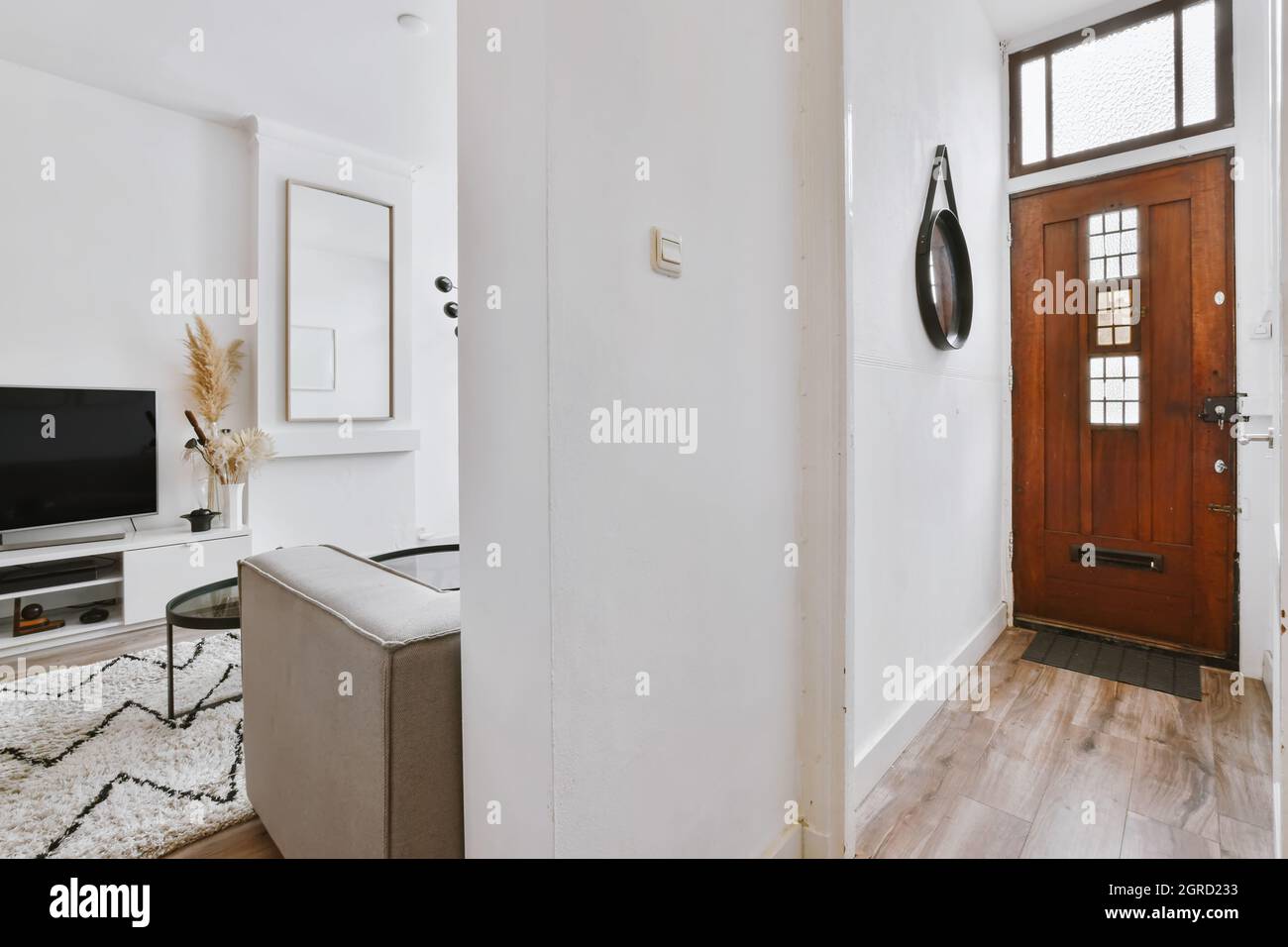 Open Door Of Building Stock Photo - Alamy