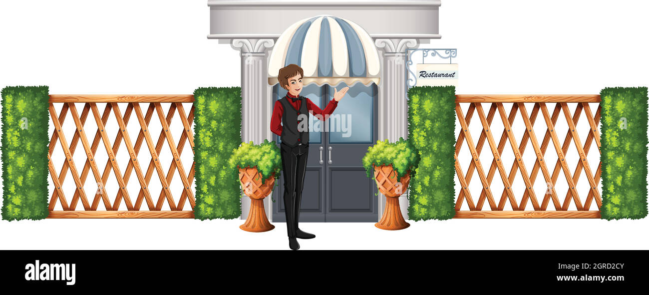 Server waiter male Stock Vector Images - Alamy