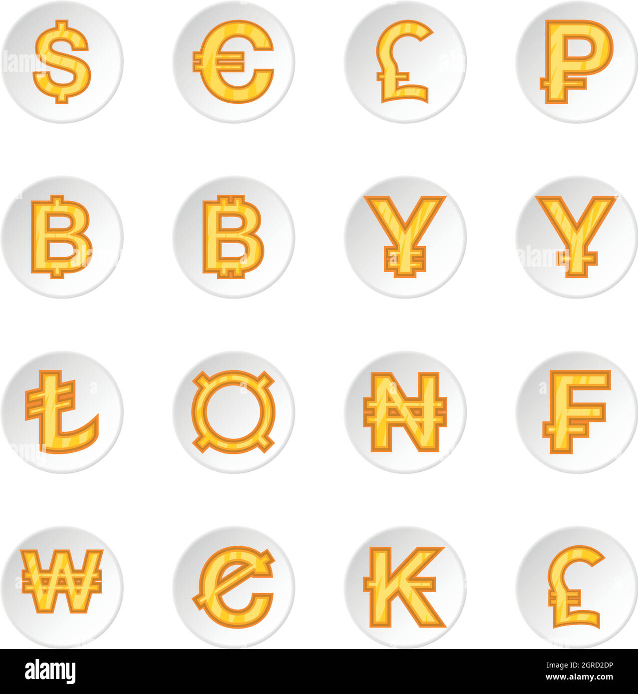 Currency icons set Stock Vector Image & Art - Alamy